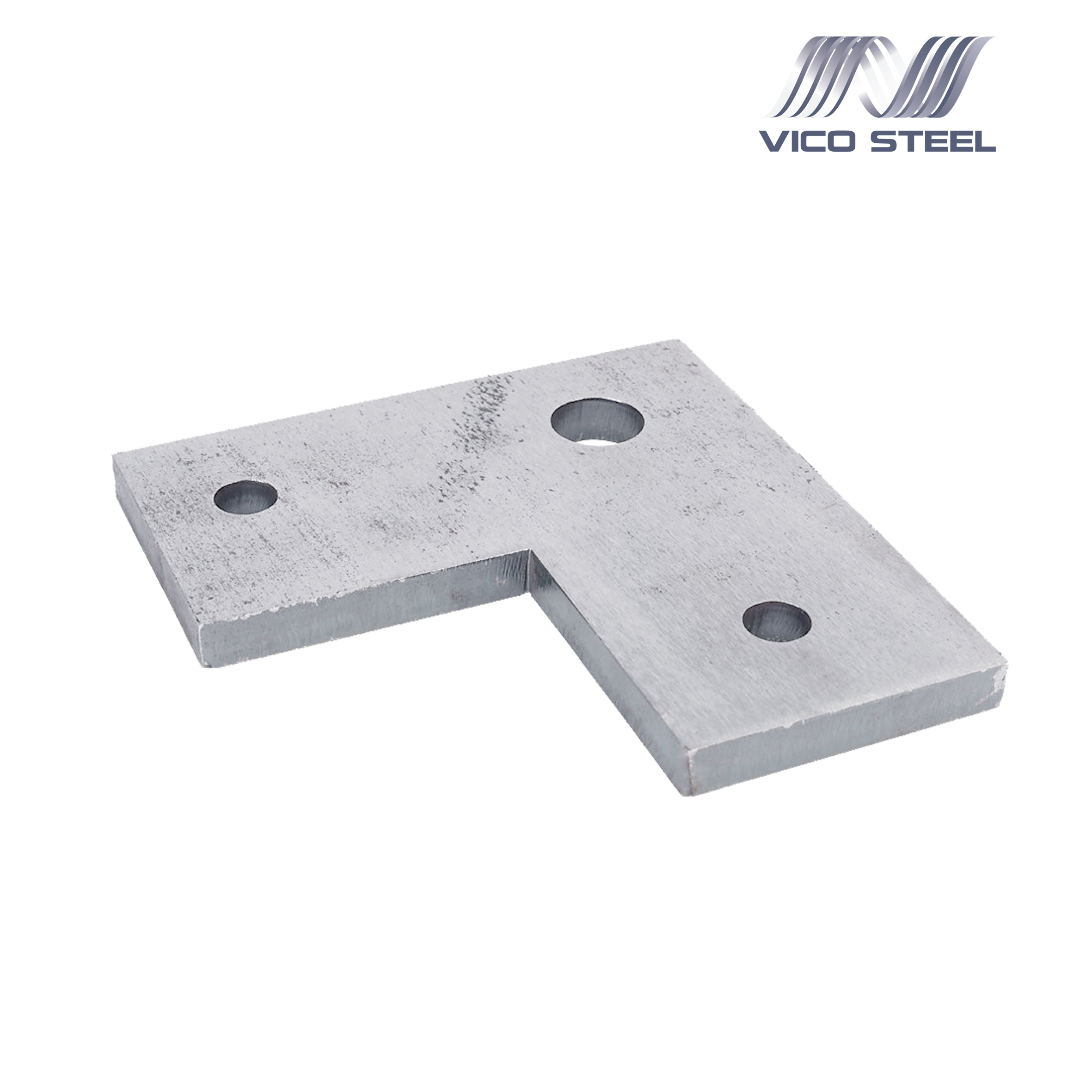Base plate in L Shape 130x130x5mm Mild Steel – VICOSTEEL